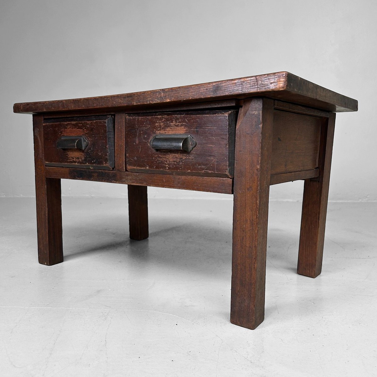 Japanese Minimalist Low Desk with Drawers, 1920s-1930s for sale at Pamono