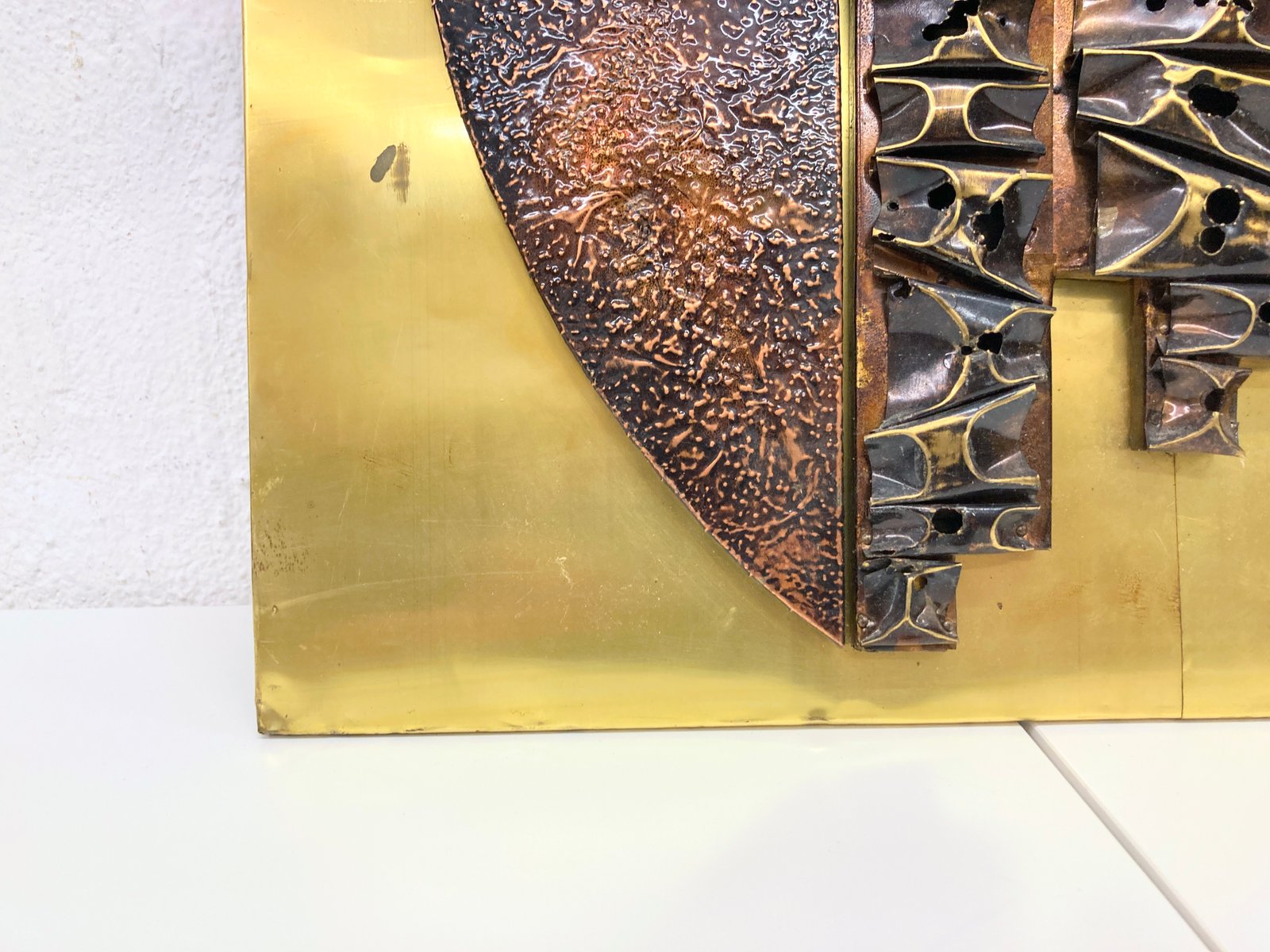 Brutalist Metal Wall Art in the style of Stephen Chun, 1960s for sale ...