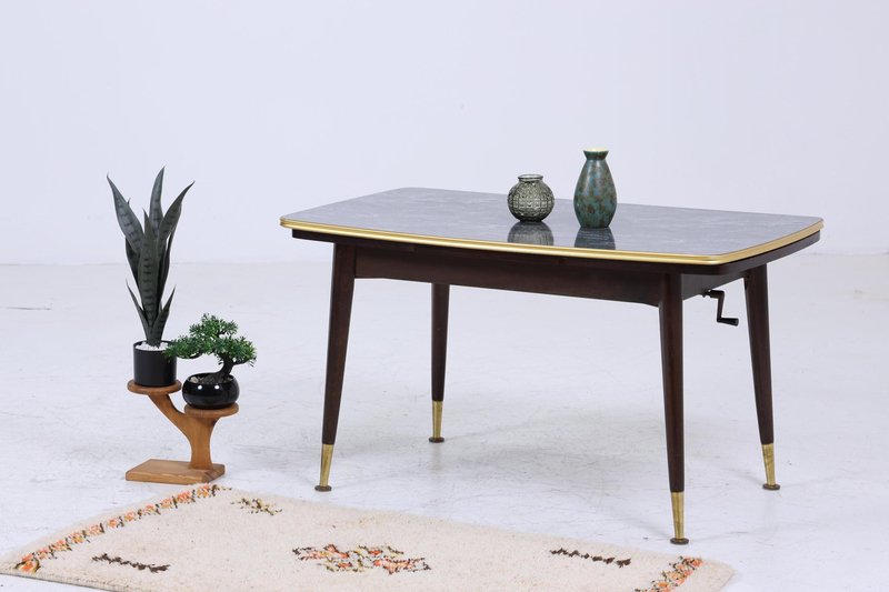 Mid-Century Extendable Dining Table in Formica, 1970s for sale at Pamono
