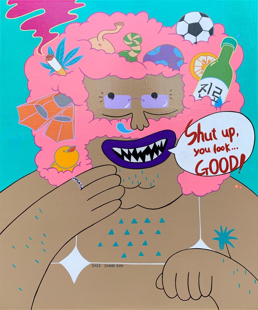 Kim Jandi, Halt die Klappe, du siehst gut aus!, 2025, Acryl auf ...