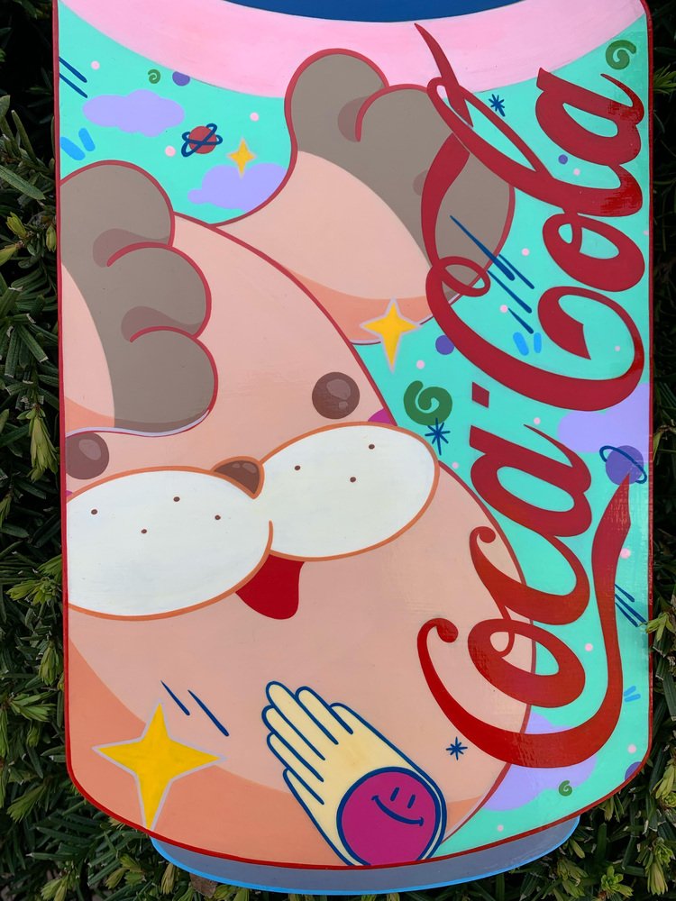 Kim Jandi, Coca Cola, 2025, Acryl auf Birke bei Pamono kaufen