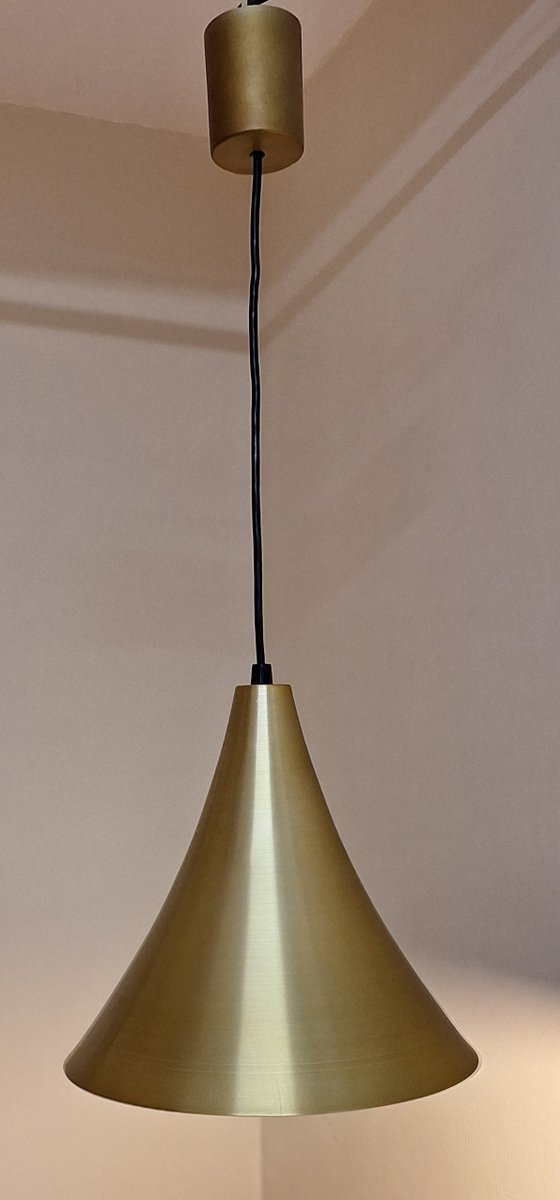 Vintage Ceiling Lamp with Funnel-Shaped Aluminum Shade, 1970s for sale ...