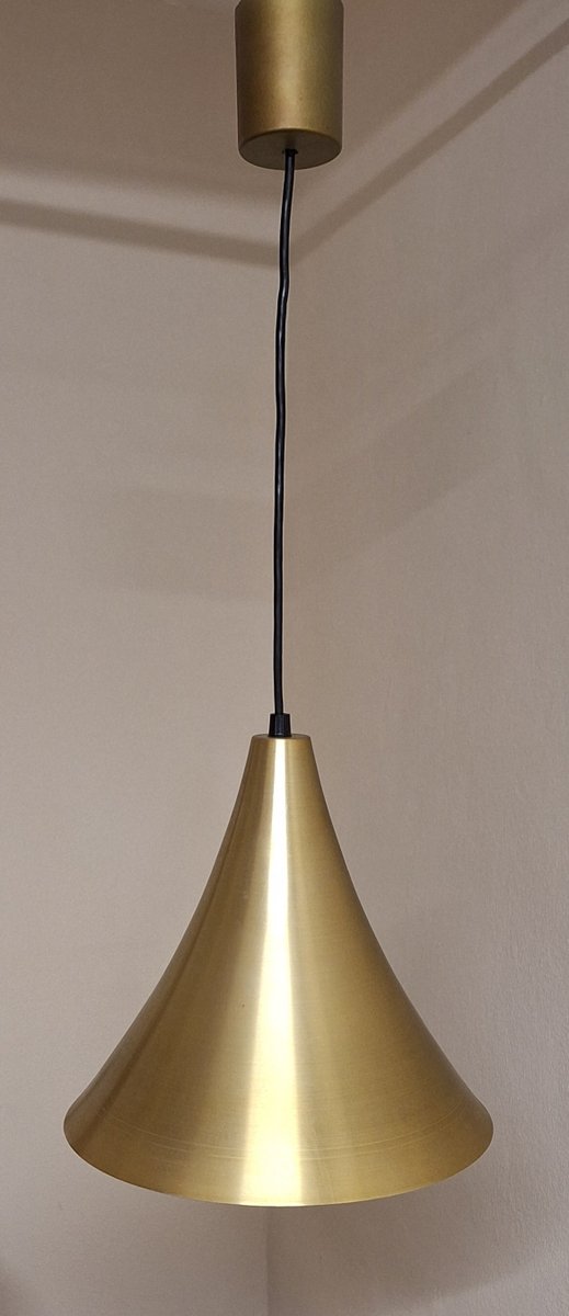 Vintage Ceiling Lamp with Funnel-Shaped Aluminum Shade, 1970s for sale ...
