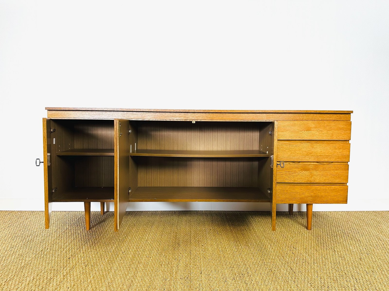 Vintage Scandinavian Beech Sideboard, 1960 for sale at Pamono