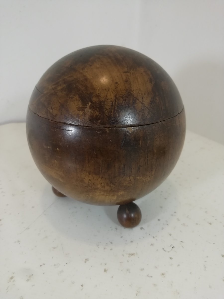 Small Art Deco Spherical Box, 1940s for sale at Pamono