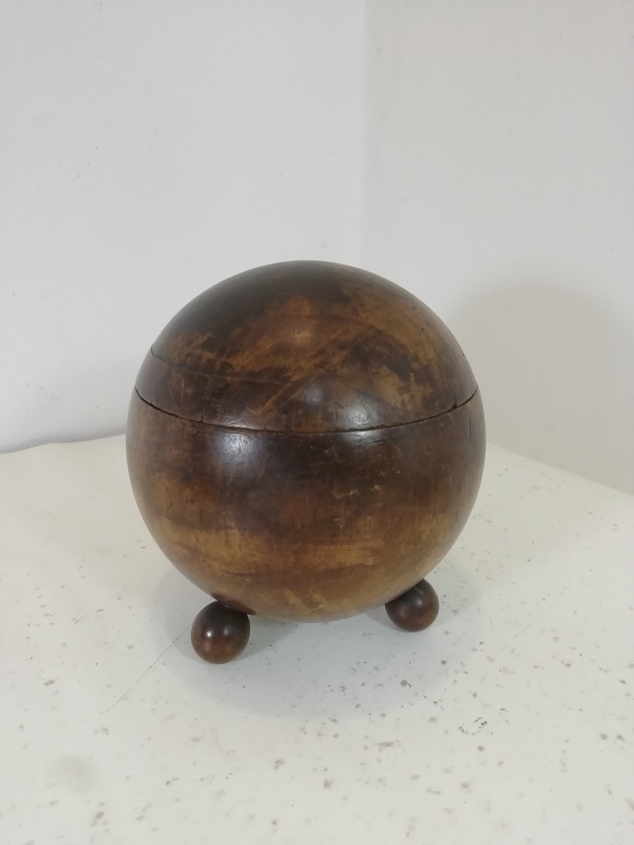 Small Art Deco Spherical Box, 1940s for sale at Pamono