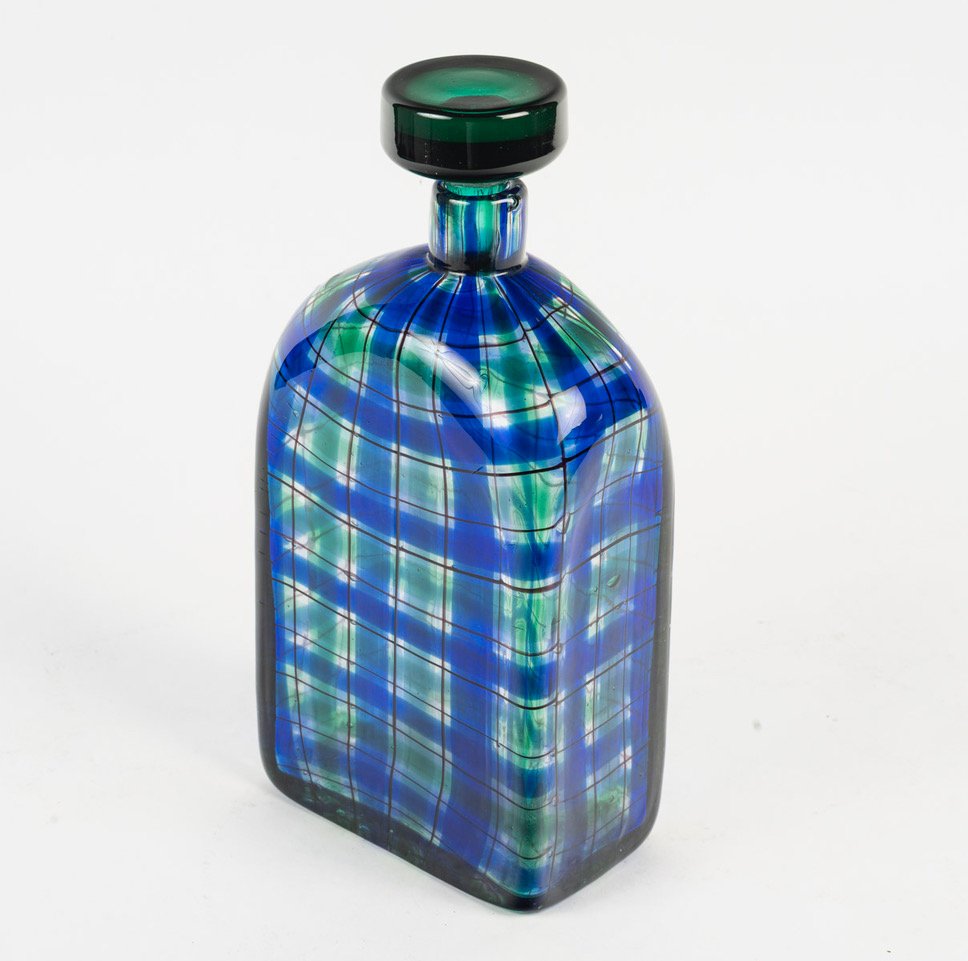 Tartan Flasche von Barovier & Toso für Christian Dior, 1970 bei Pamono ...