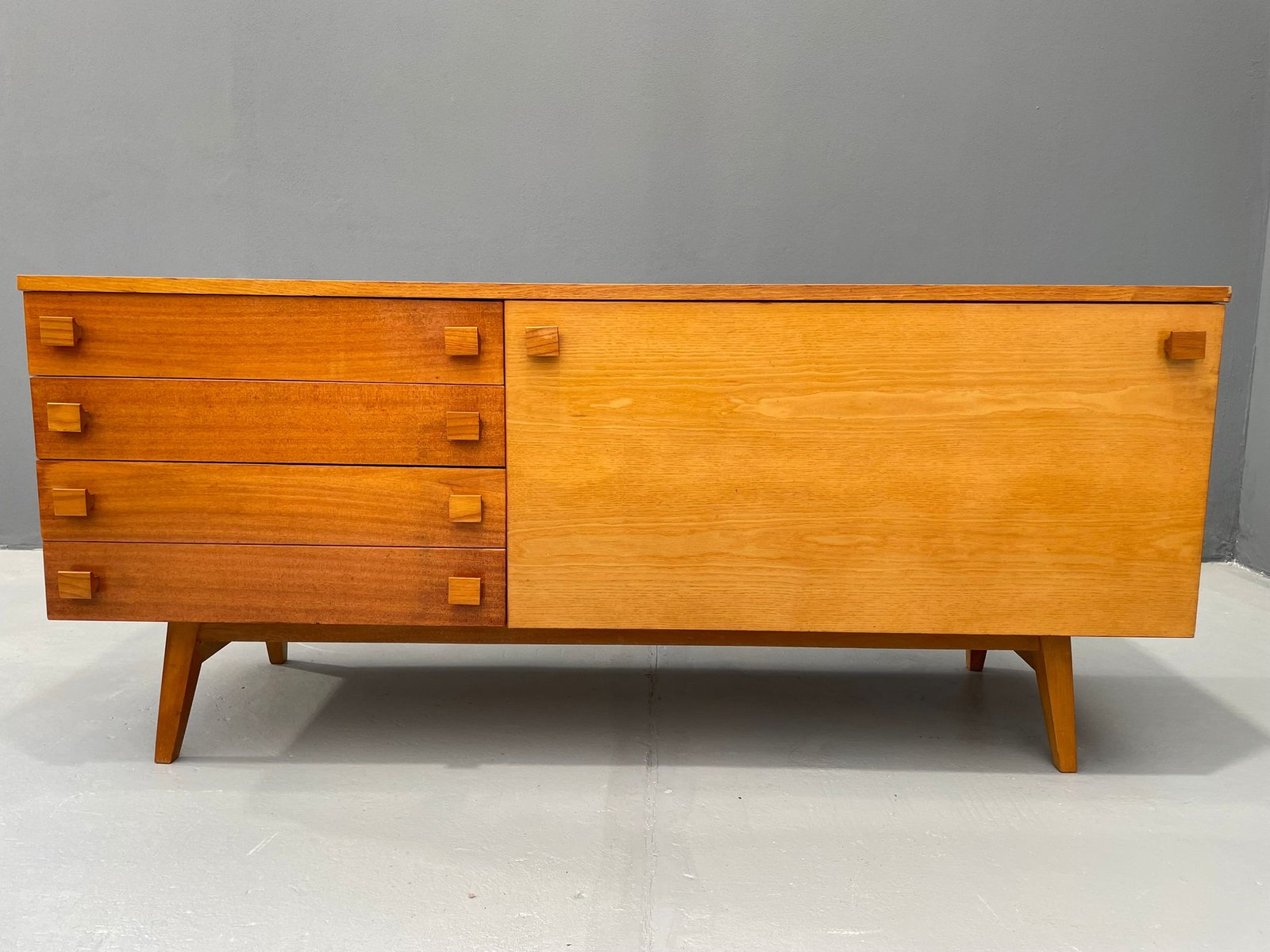 Modern Sideboard with Drop-Down Door, Czechoslovakia, 1970s for sale at ...