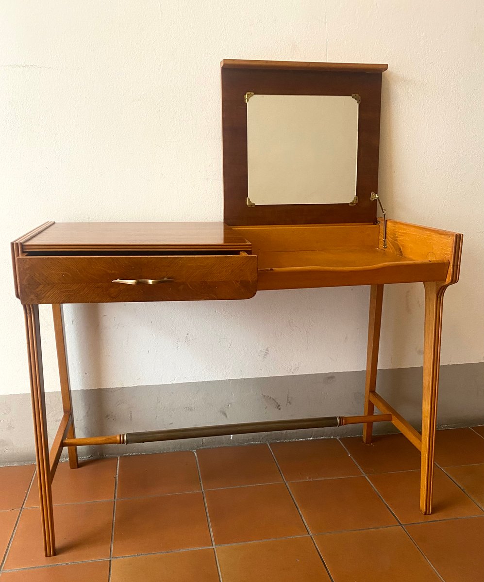 Writing Desk with Folding Mirror and Drawer attributed to Giò Ponti ...