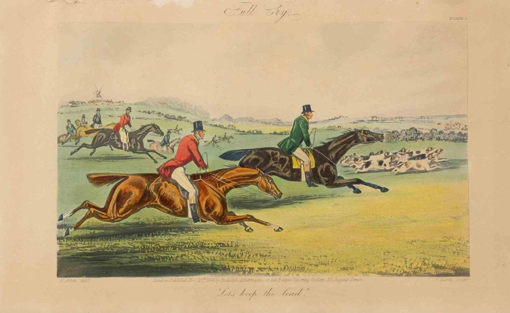 Henry Alken, Full Cry, Etching, 1846 for sale at Pamono