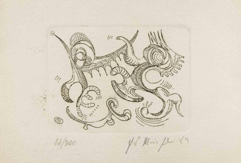 Fausto Maria Franchi, Abstract Composition, Etching, 1988 for sale at ...