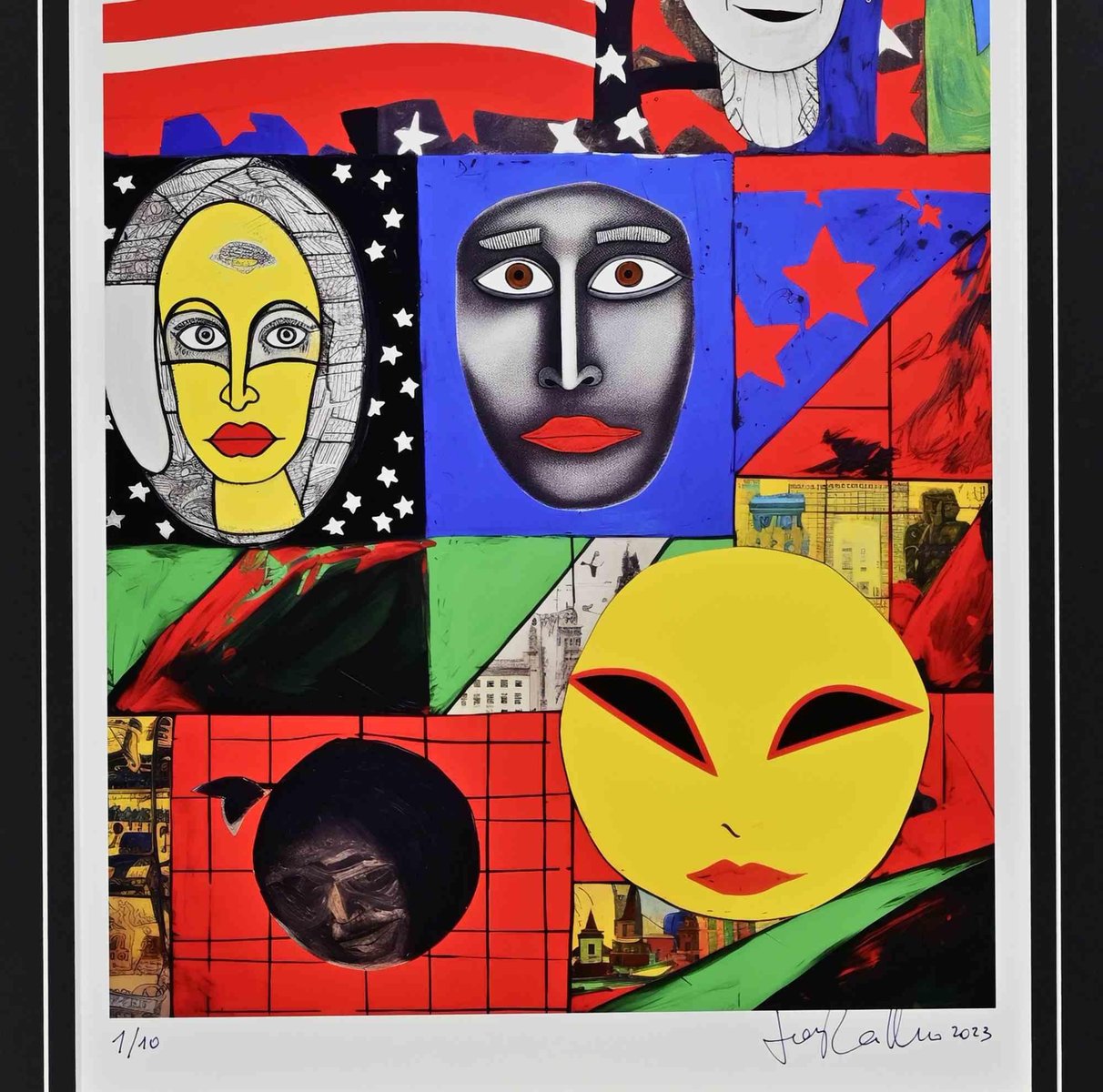 Mirko Tangherlini, Faces, Inkjet Print, 2023, for sale at Pamono