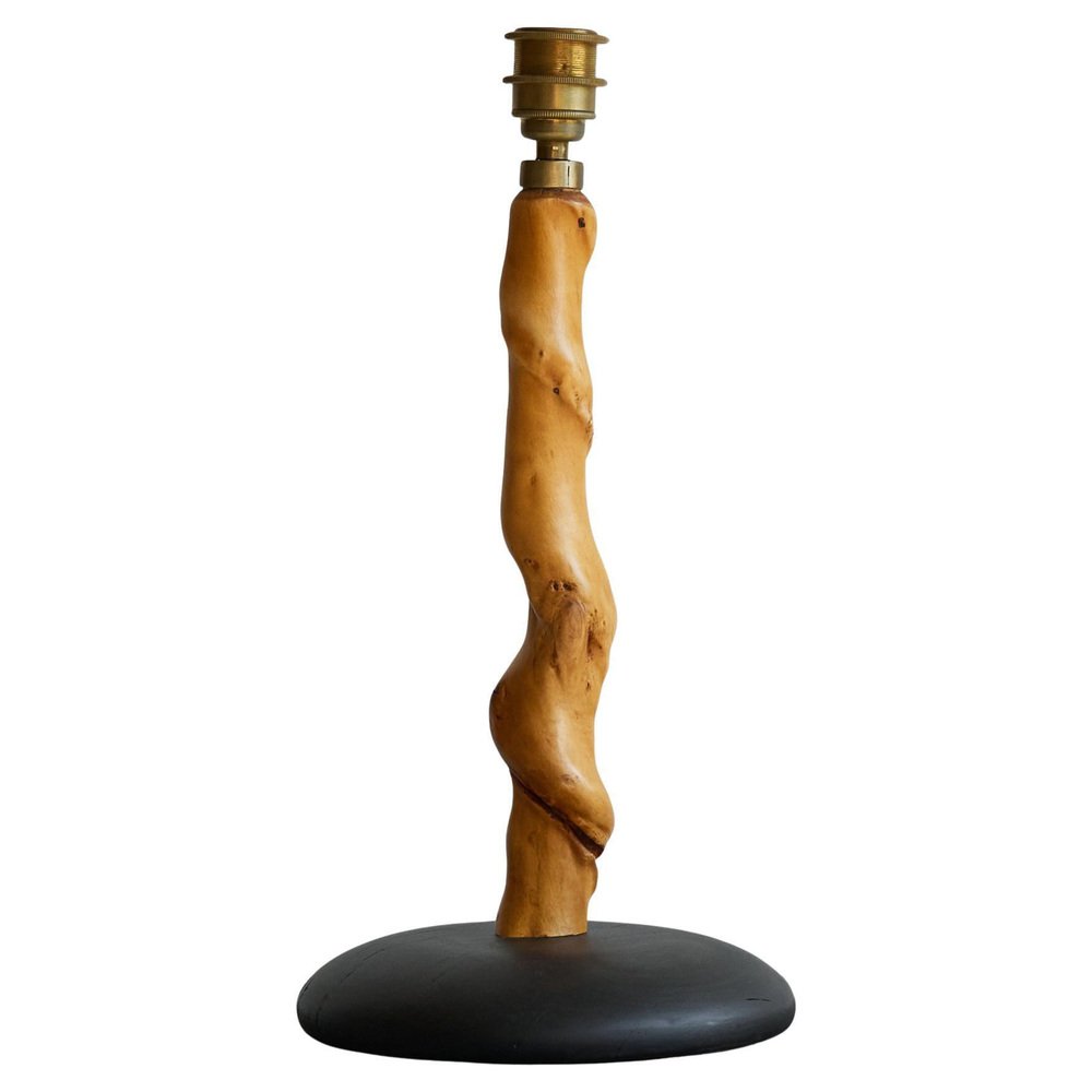 Acacia and Oak Tree Trunk Table Lamp, 1950s for sale at Pamono