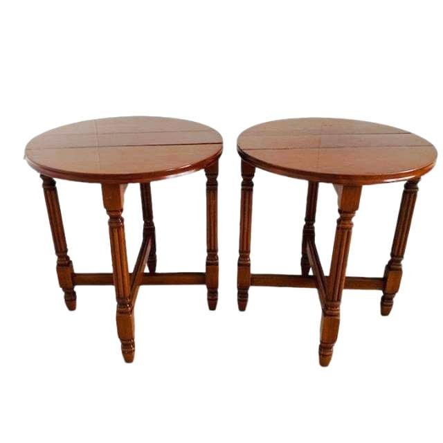 English Hanging Side Tables in Lacquered Fruitwood, 1950, Set of 2 for ...