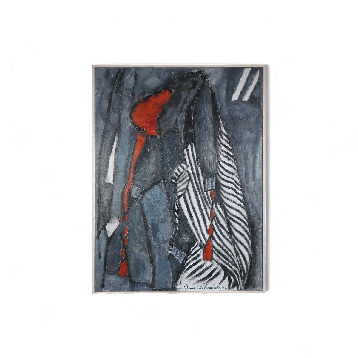 Mado Schoolmeesters, Abstract Graphic Artwork in Black, White and Red ...