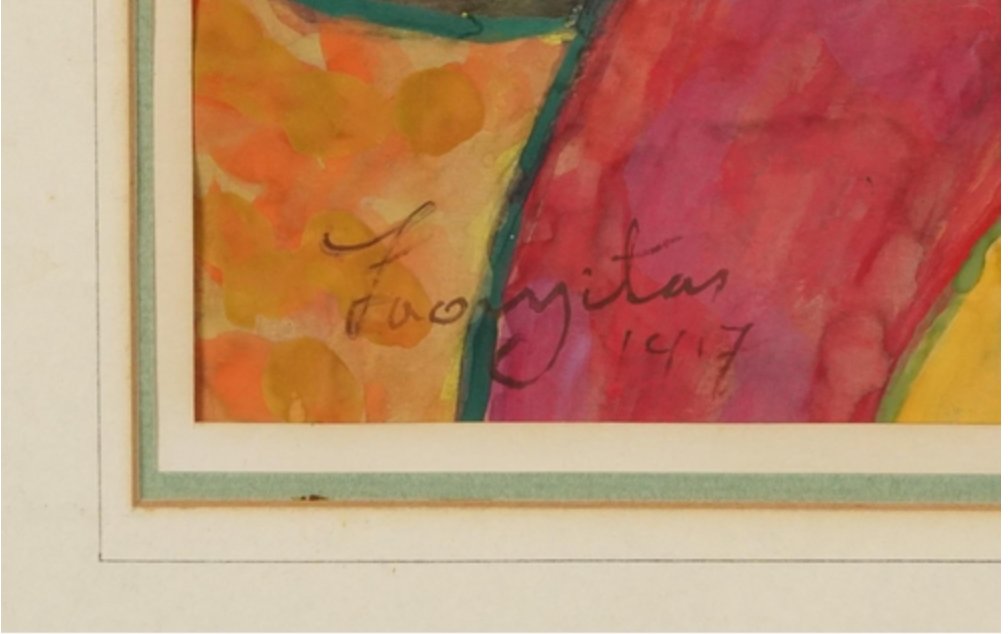 Chinese Artist, Figurative Scene, 1917, Watercolor for sale at Pamono