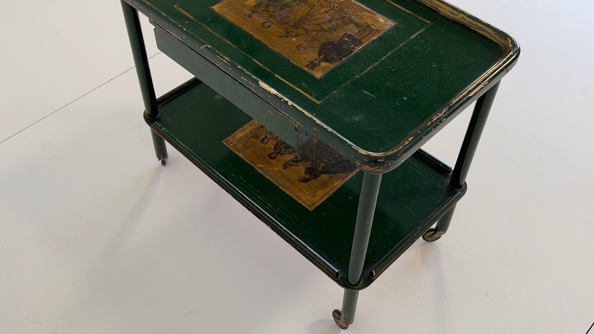 Green Tea Trolley, 1930s for sale at Pamono