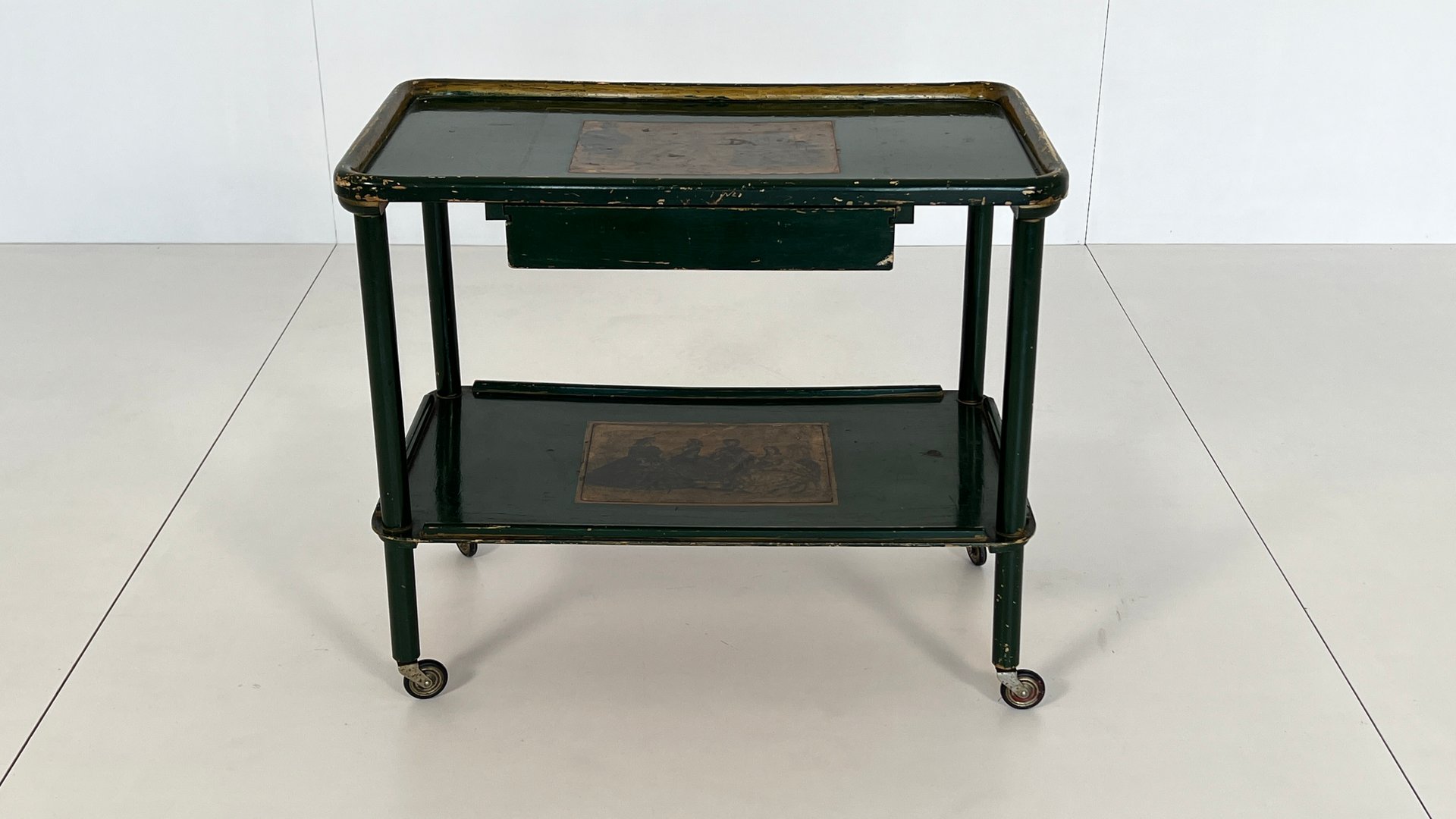 Green Tea Trolley, 1930s for sale at Pamono