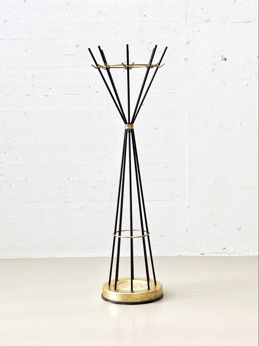 Italian Rotating Umbrella Stand with Brass Elements, Italy, 1950s for ...