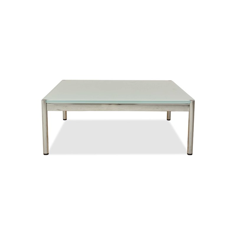 Blue and Silver Glass Coffee Table from USM Haller for sale at Pamono