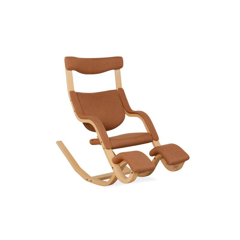 Gravity Balans Rocking Chair in Brown Fabric by Peter Opsvik for Varier ...