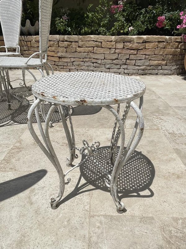 Wrought Iron Garden Seating, Set of 9 for sale at Pamono