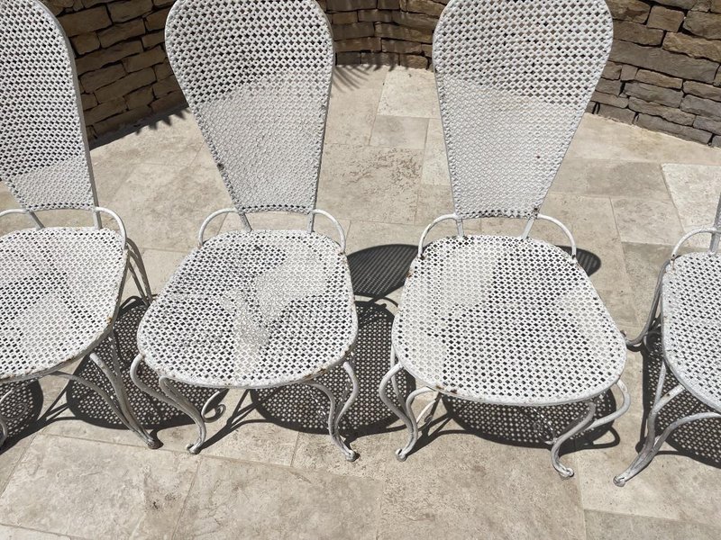 Wrought Iron Garden Seating, Set of 9 for sale at Pamono