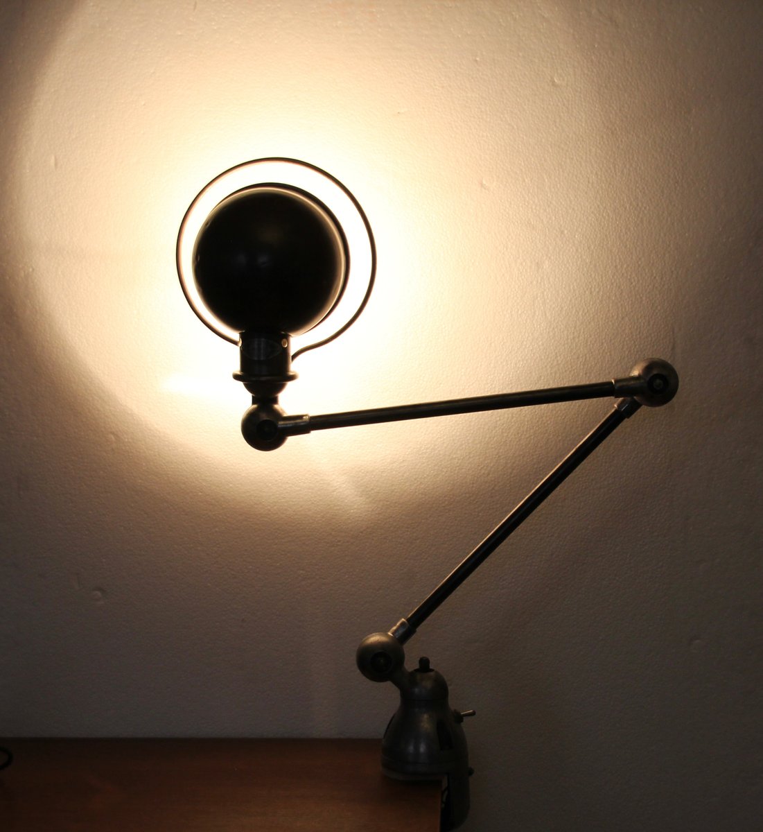 Vintage Industrial French Clamp Scale Lamp by Jean-Louis Domecq for ...