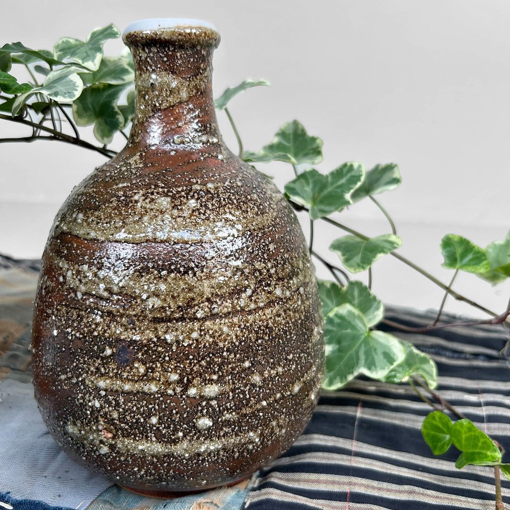 Vintage Japanese Shigaraki-Yaki Tokkuri - Ikebana Vase, 1980s for sale ...