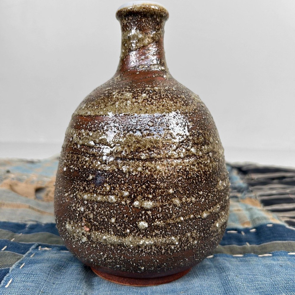 Vintage Japanese Shigaraki-Yaki Tokkuri - Ikebana Vase, 1980s for sale ...