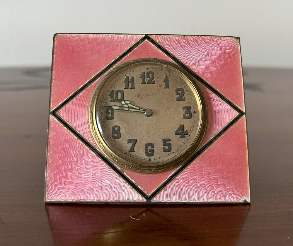 Art Deco Table Clock from Henry Capt Genève, 1930s for sale at Pamono