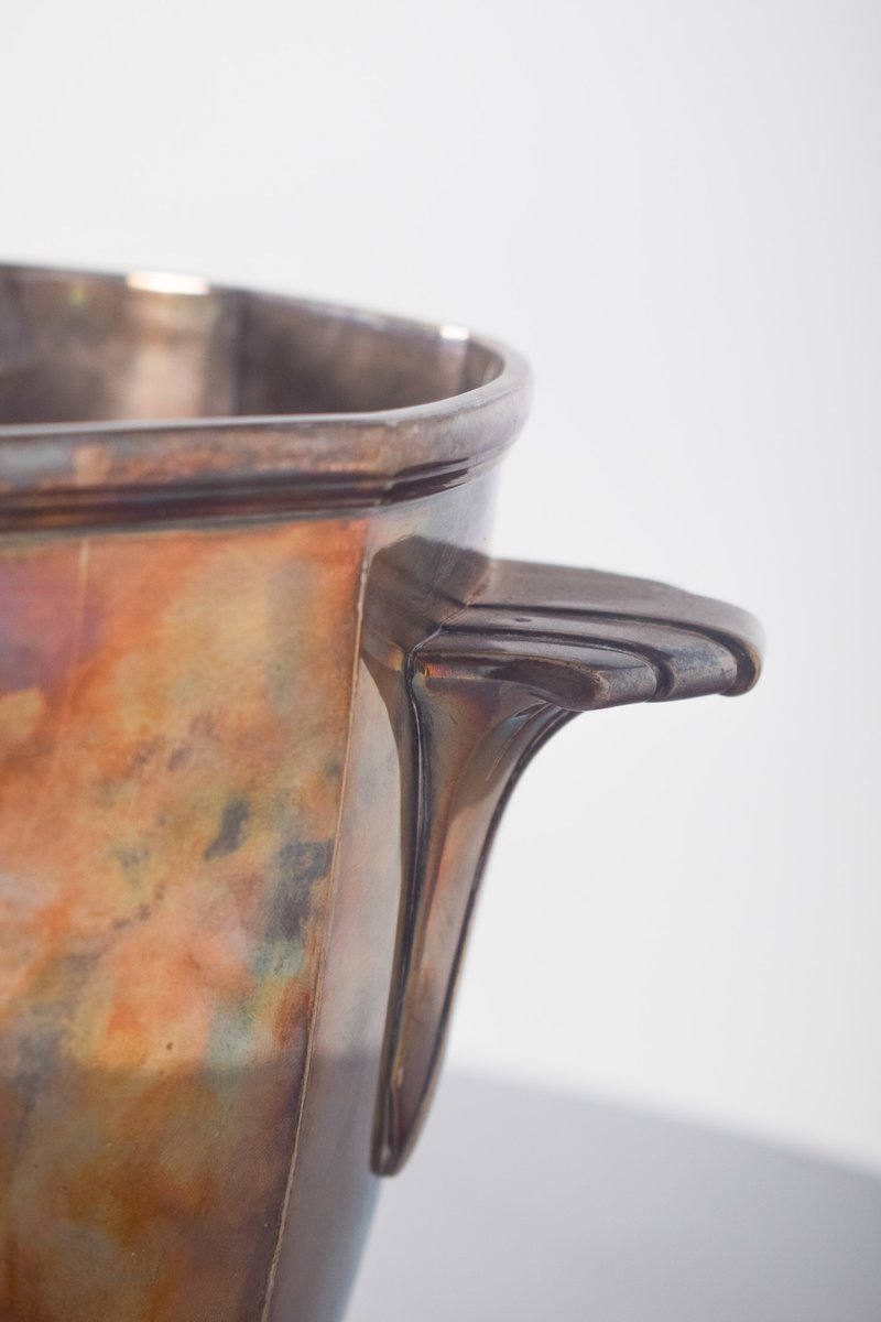 Antique Shell Ice Bucket in Silver, 1960s for sale at Pamono