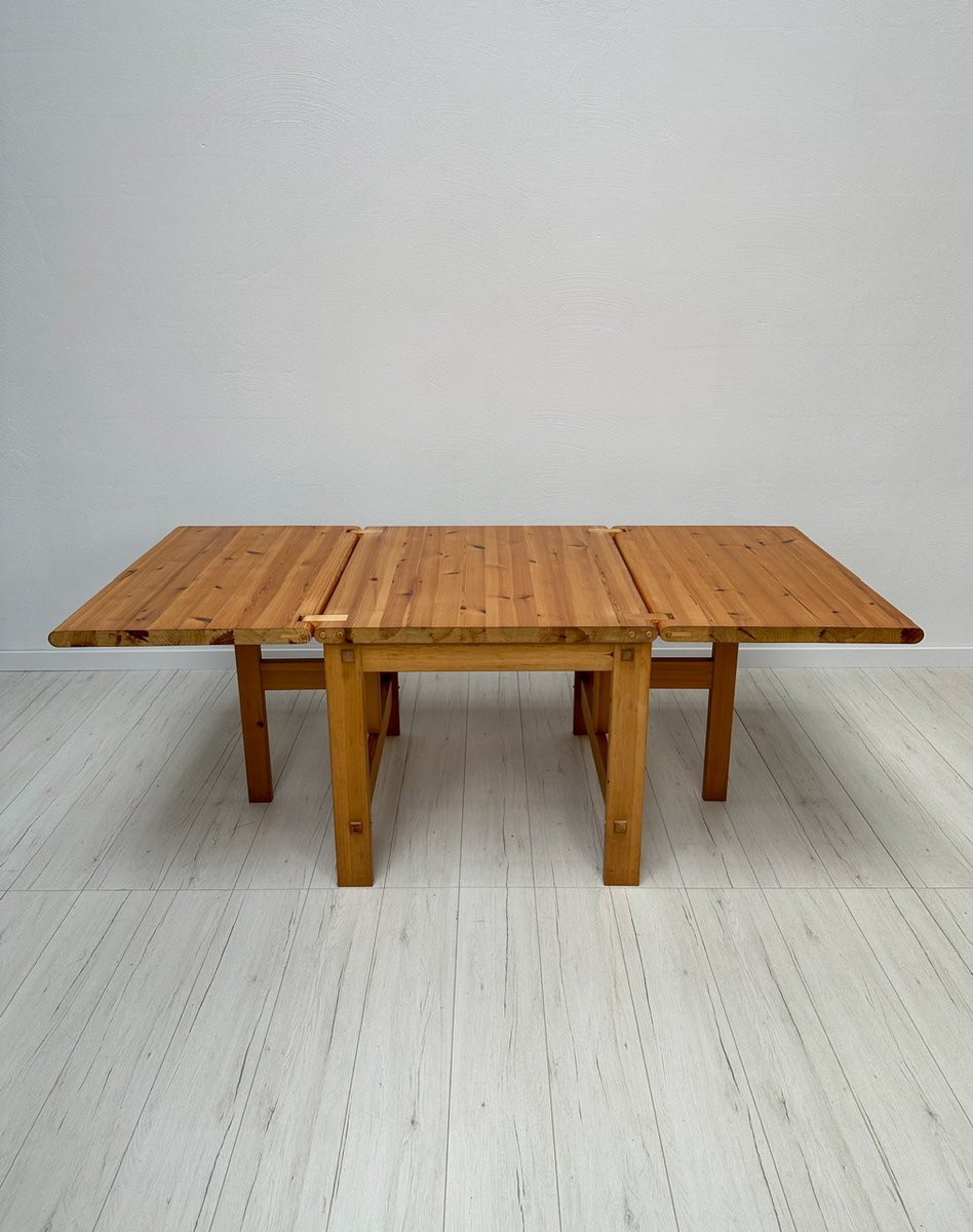 Vintage Fureka Pine Drop-Leaf Dining Table attributed to Edvin Helseth ...