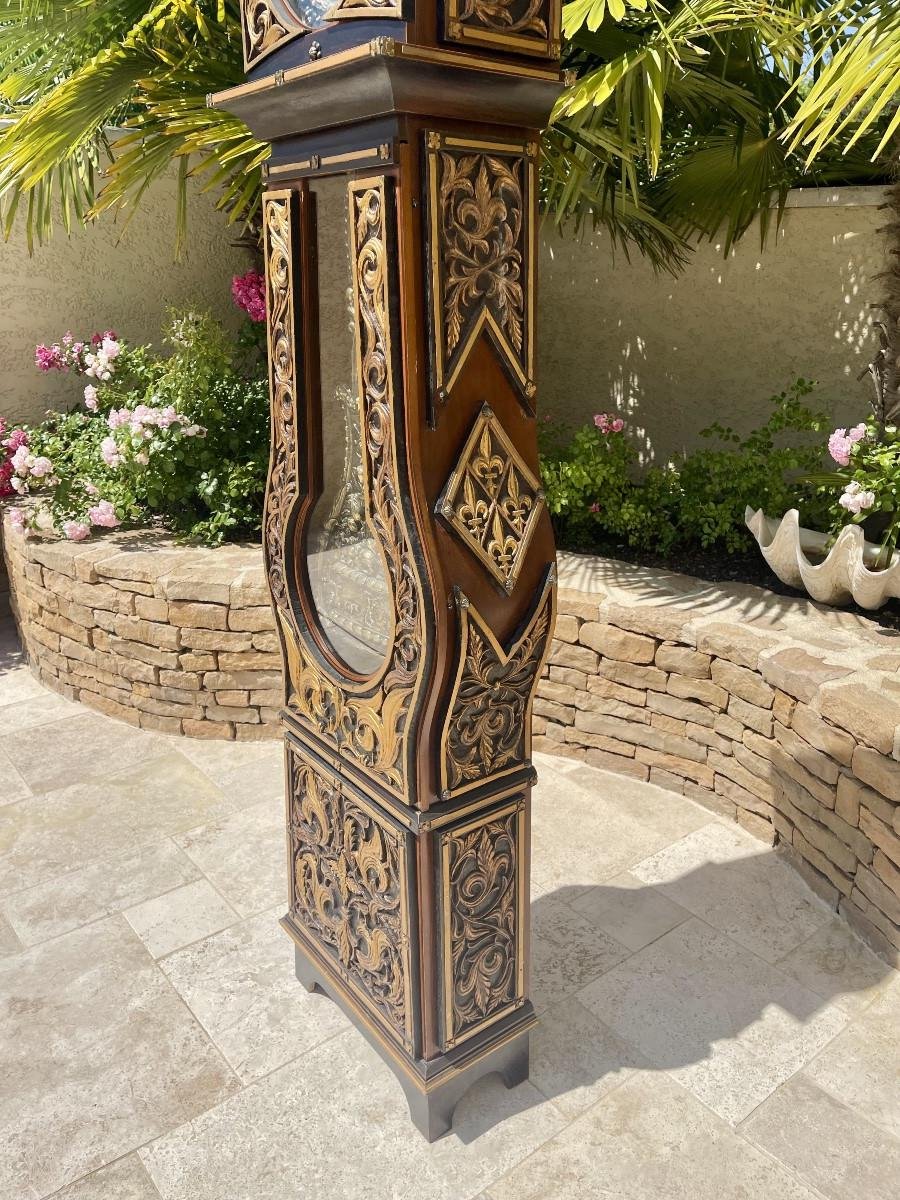 Gothic Style Oak Clock for sale at Pamono