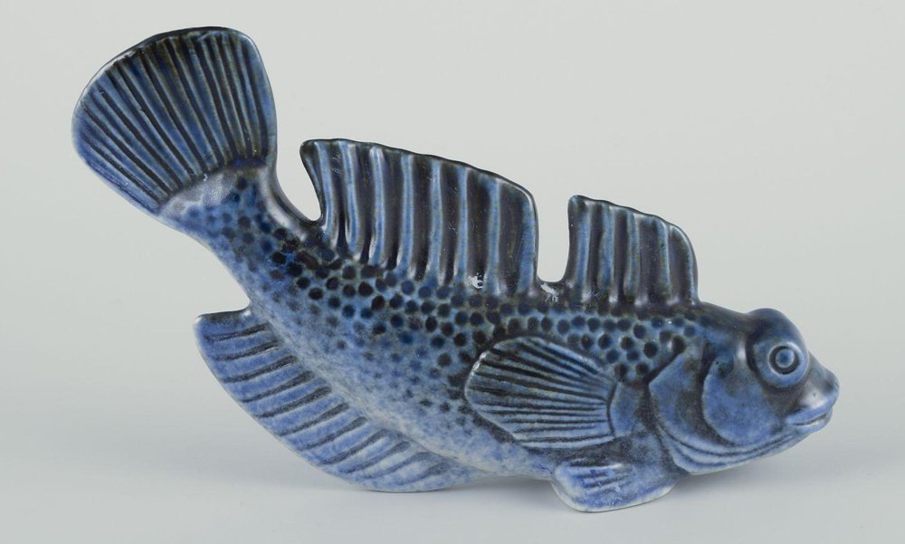 Stim Fish in Glazed Ceramic by Sven Wejsfelt for Gustavsberg, 1980s for ...