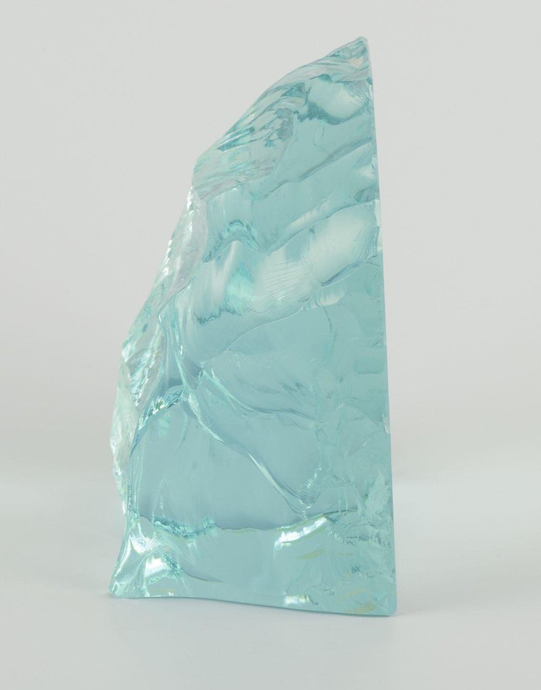 Large Art Glass Ice Block Sculpture by Vicke Lindstrand for Kosta Boda ...