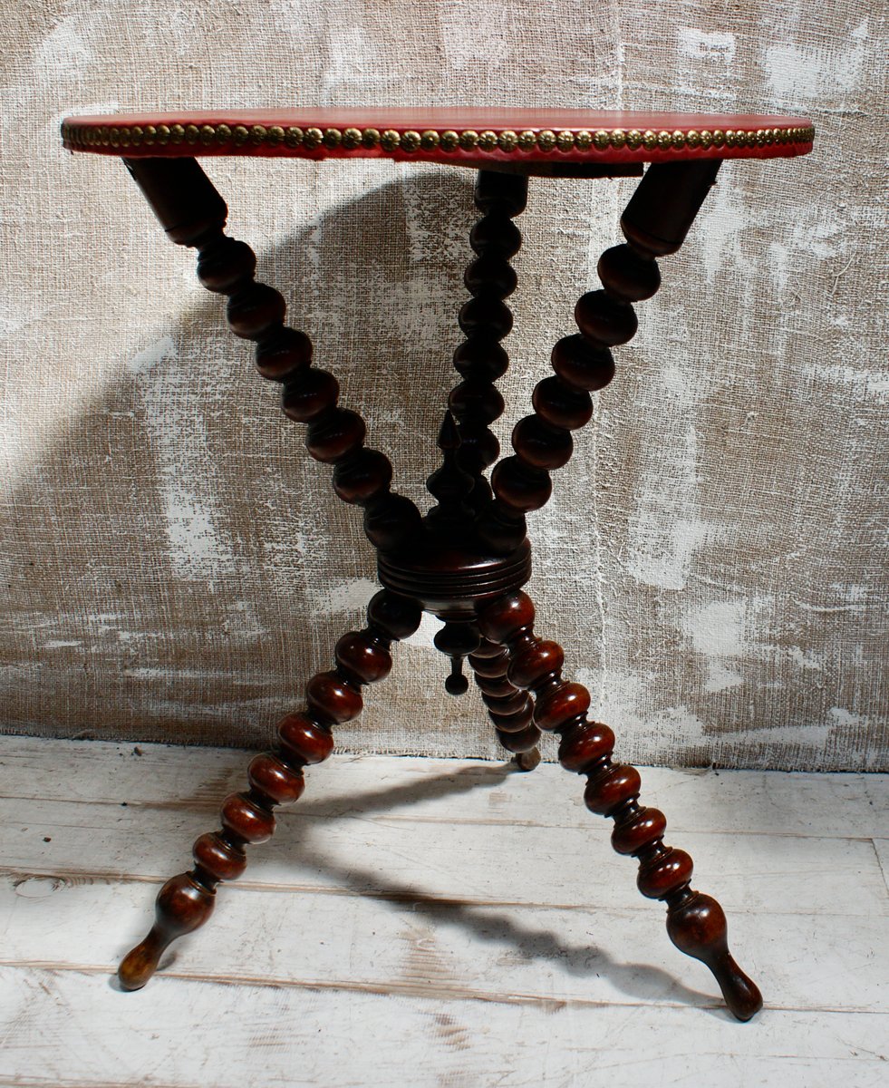 Victorian Bobbin Turned Beech Gypsy Table, 1880 for sale at Pamono