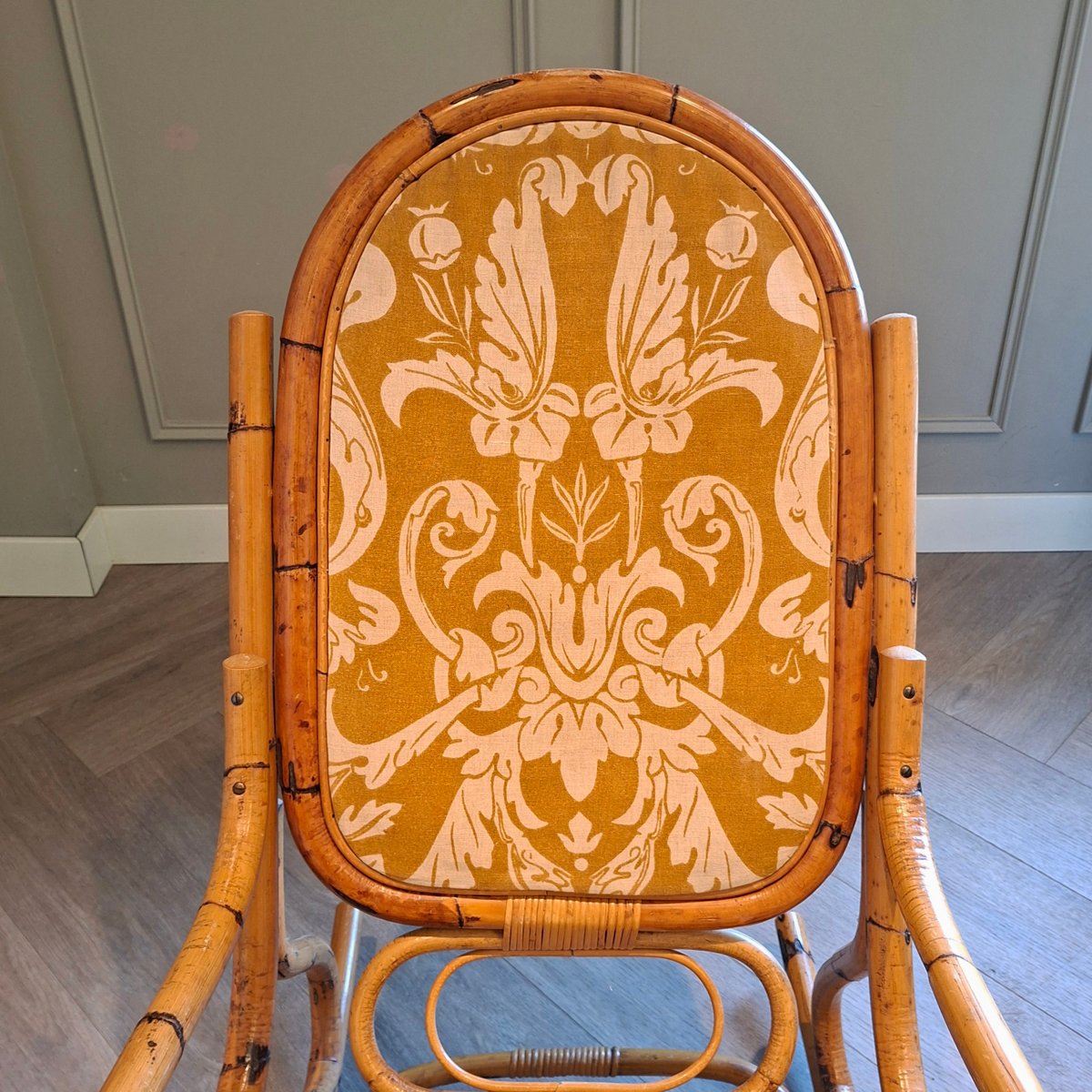 Rattan Rocking Chair, 1960s for sale at Pamono