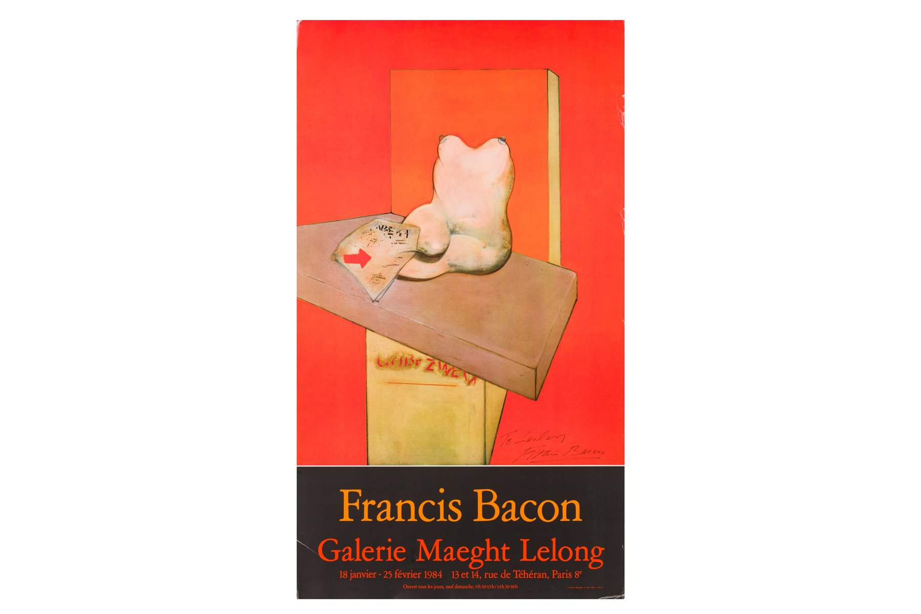Galerie Maeght Lelong Exhibition Poster by Francis Bacon, Paris, 1984 ...