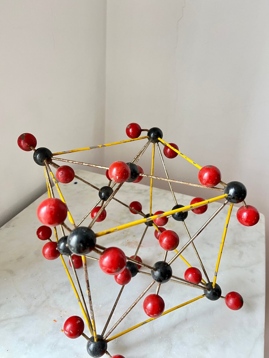 Vintage Czech Carbon Dioxide Molecular Model in Bakelite and Metal Wire ...