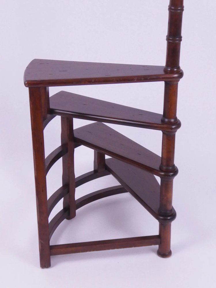Large Victorian Style Spiral Library Stairs in Wood, 1950s for sale at ...