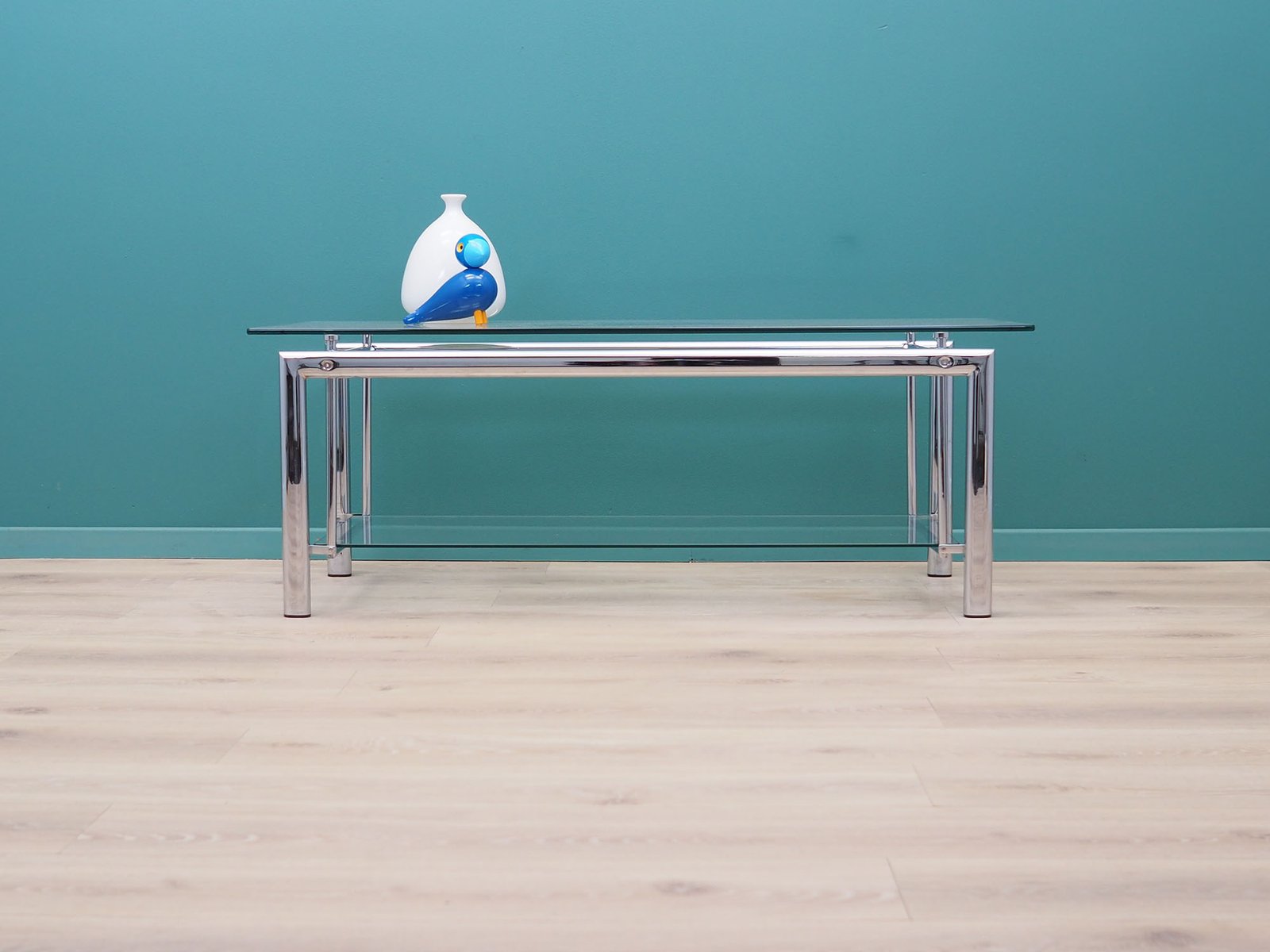 Danish Glass Coffee Table, 1970s for sale at Pamono
