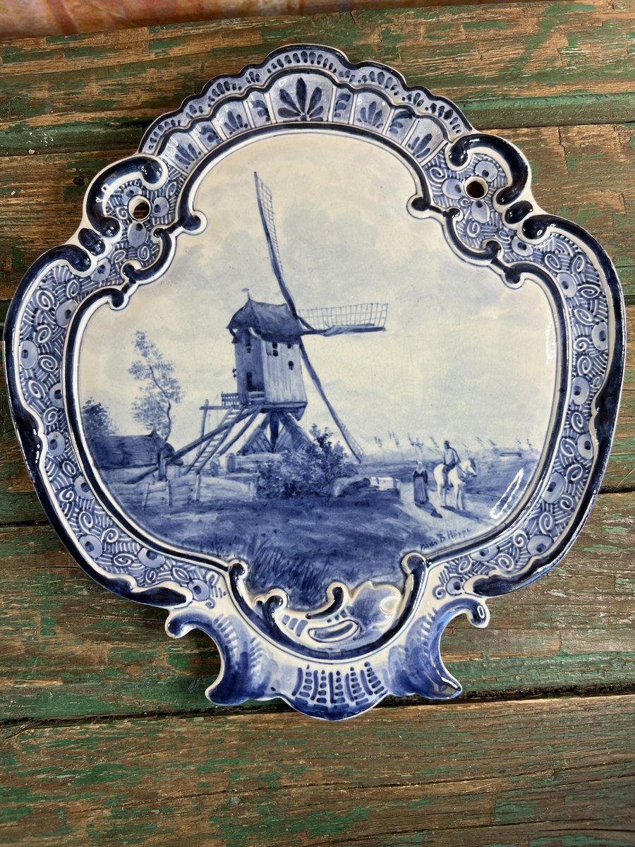 Delft Wall Plaques by Joost Thooft & Labouchère for Royal Delft, Set of ...