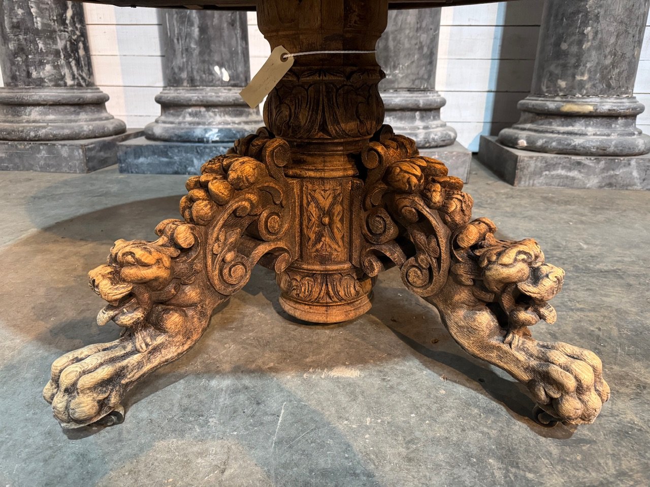 French Hunting Oak Centre Table, 1850s for sale at Pamono