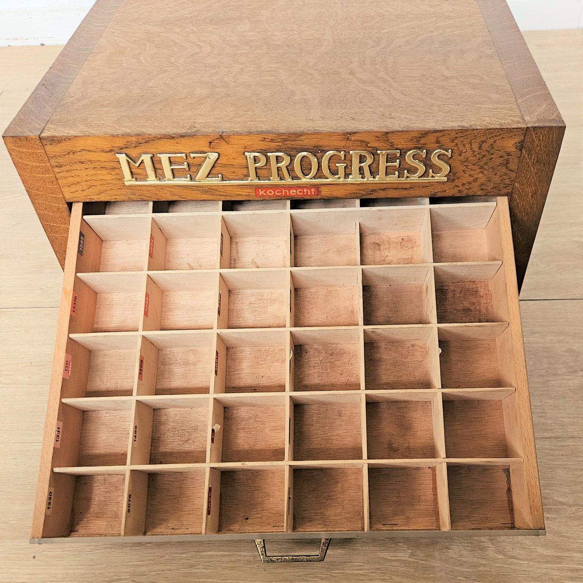 Antique Advertising Yarn Cabinet from MEZ Progress, 1950s for sale at ...