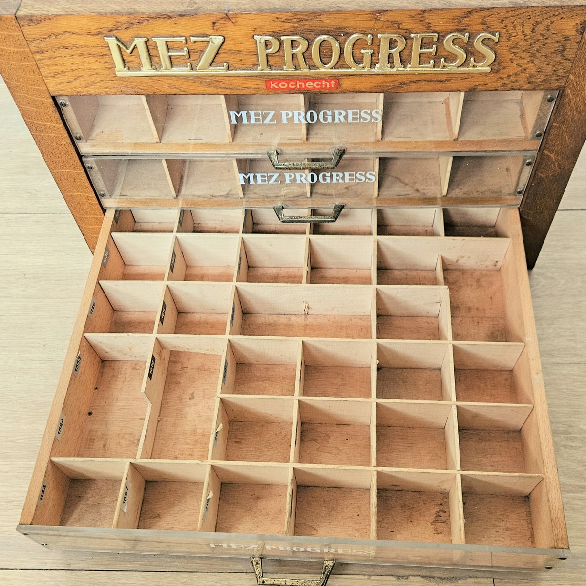 Antique Advertising Yarn Cabinet from MEZ Progress, 1950s for sale at ...
