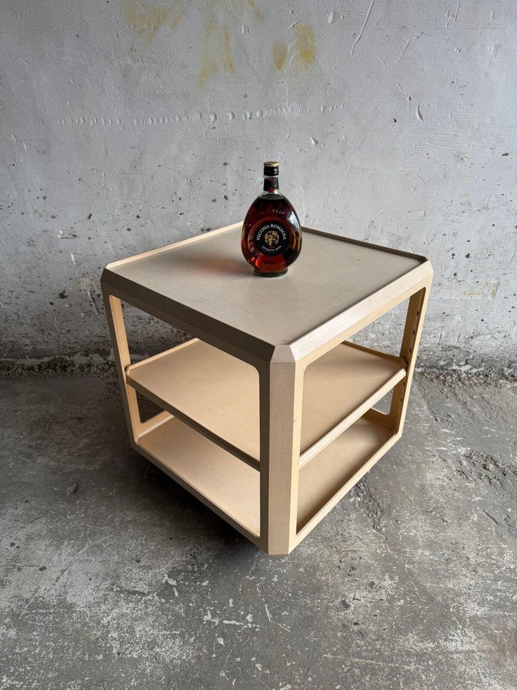 Weißer ABS Servierwagen von Alberto Rosselli für Kartell, Italien ...