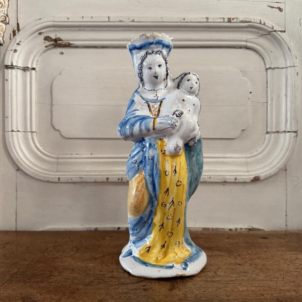 18th Century Virgin Mary in Nevers Earthenware for sale at Pamono