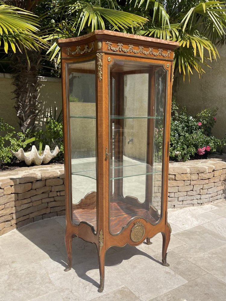 Louis XV Style Marquetry Display Case for sale at Pamono