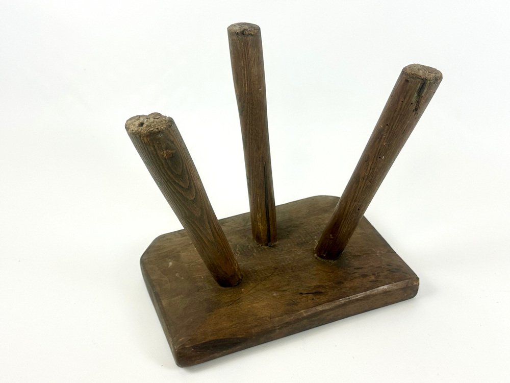 Antique Rustic Farm Milking Stool, 1900s for sale at Pamono